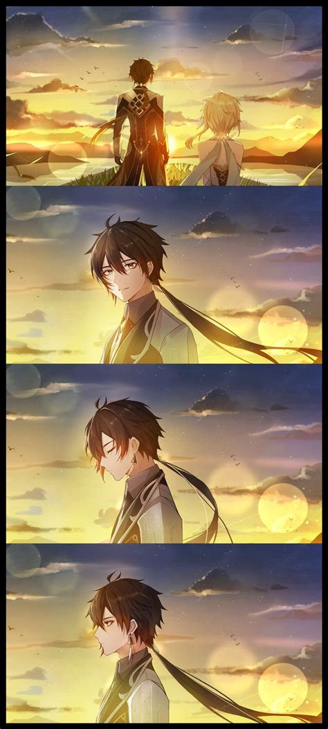 Lumine And Zhongli Genshin Impact Drawn By Yolanda Danbooru