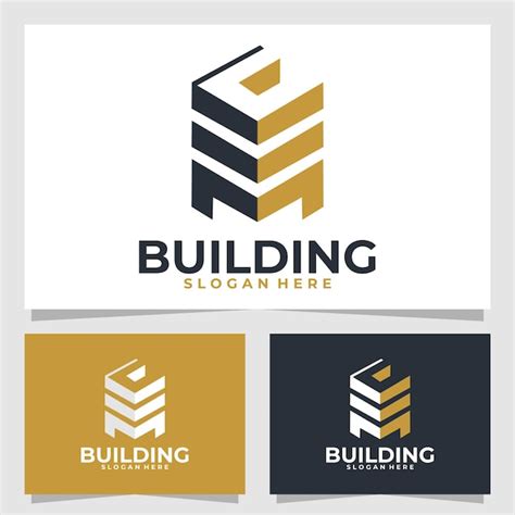Plantilla De Diseño De Vector De Logotipo De Edificio Vector Premium