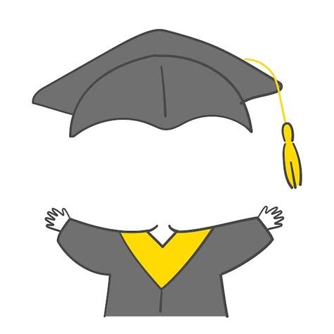 Premium Vector A Graduation Clothes Illustration With Space For