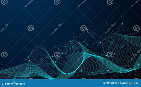 Technology Abstract Lines And Dots Connection Background Connection Digital Data And Big Data