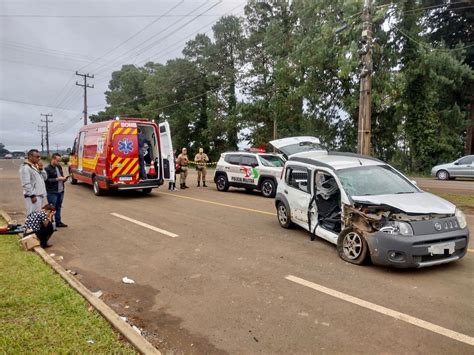 Quatro pessoas ficam feridas em acidente de trânsito em Fraiburgo