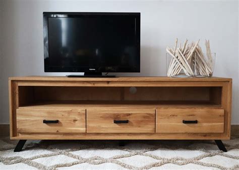 Szafka RTV Dębowa na Nóżkach PAROS LOFT SZYMIGA SKLEP MEBLOWY