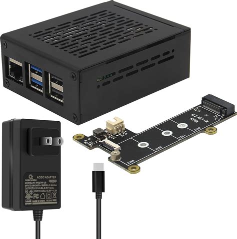 Amazon Com Geekworm X PCIe M Key M NVMe SSD PIP PCIe Peripheral Board Metal Case Power