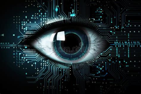 Concept Of Cyber Security Awareness Vs Hacker And Ai Stock Illustration