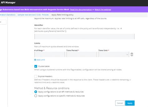 Rate Limiting Mulesoft Api Manager Policy Ootb