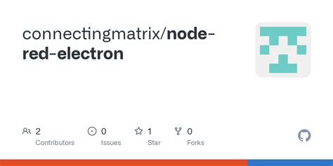Github Connectingmatrix Node Red Electron