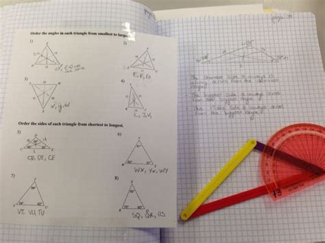 Triangle Side Angle Relationship In Geometry Class