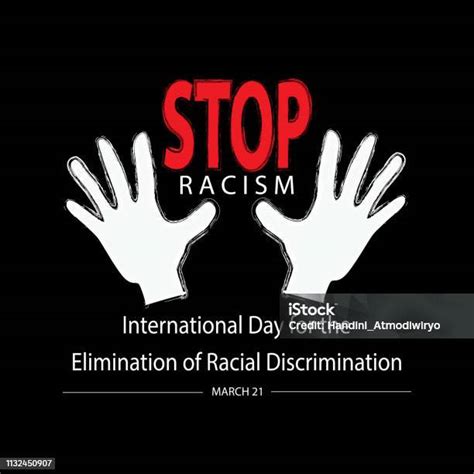인종차별 주의를 중지 합니다 국제 인종 차별 철폐의 날 3 월 21 일 개념에 대한 스톡 벡터 아트 및 기타 이미지 개념