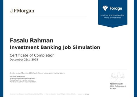 Fasal Rahman On Linkedin Investmentbanking Jpmorganchase