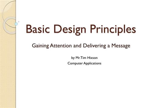 PPT Basic Design Principles PowerPoint Presentation Free Download ID 2441915