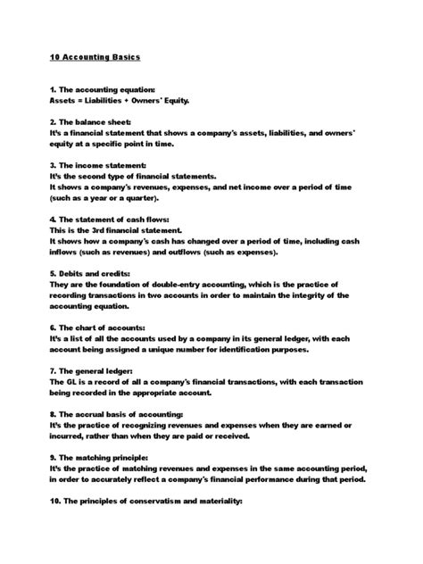 10 Accounting Basics Pdf