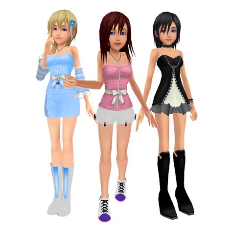 Kingdom Hearts Girls Kairi Namine And Xion By 9029561 On Deviantart