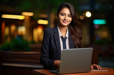 Premium Ai Image Diverse Office Portrait Of Beautiful Indian It