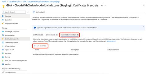 using github actions and openid connect to deploy static web apps to