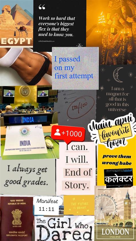 Upsc Vison Board Dream Motivation Good Grades Human Rights Council