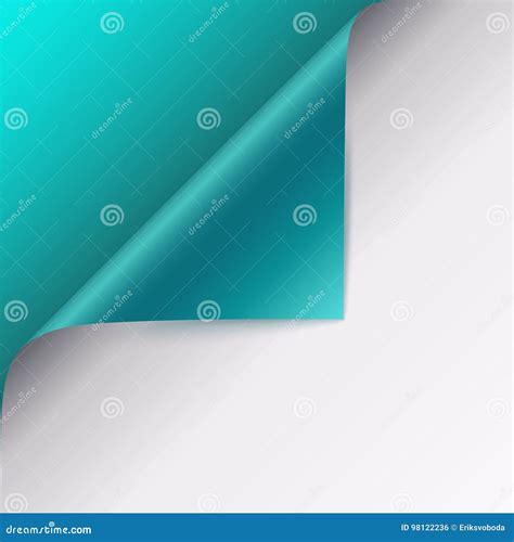 Page Curl With Shadow On Blank Sheet Of Paper Stock Vector Illustration Of Canvas Parchment