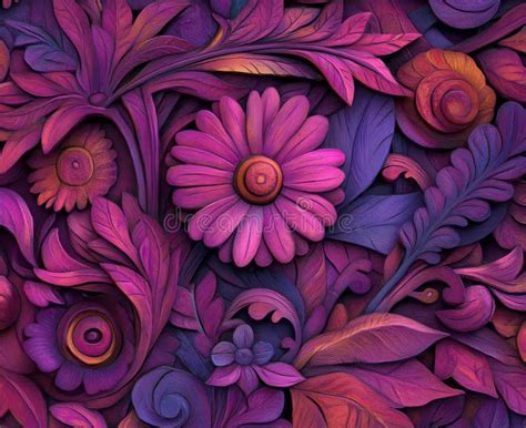 A Modern Seamless Damask Pattern Featuring Floral Baroque Motifs