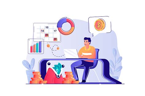 사람들 현장과 함께 재정 예산 개념을 계획하십시오 재무 통계를 계산하고 분석하고 달력에서 지불을 계획하는 사람 웹용 플랫 디자인의 문자가 있는 벡터 일러스트 레이 션 개념에