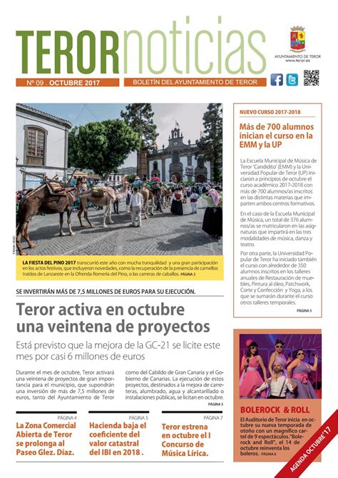 TerorNoticias Octubre By Ayuntamiento Teror Issuu