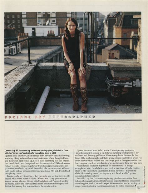 Corinne Day Photographer Observer Magazine 22 Sep 2002 — Corinne Day