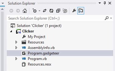 Solution Explorer Window For The Clicker Project Download Scientific Diagram