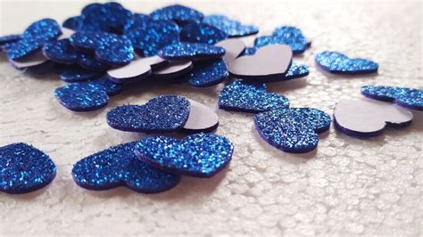 Self Adhesive Glitter Stickers Foam Heart 50 Pieces One Color Etsy
