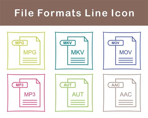 File Formats Vector Icon Set 21505245 Vector Art At Vecteezy