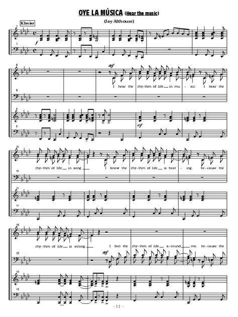 09 Oye La Musica Jay Althouse Partitur Pdf