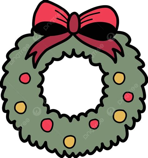 손으로 그린 크리스마스 화환 그림 배경에 고립 그린 즐거운 국경 Png 일러스트 및 벡터 에 대한 무료 다운로드 Pngtree