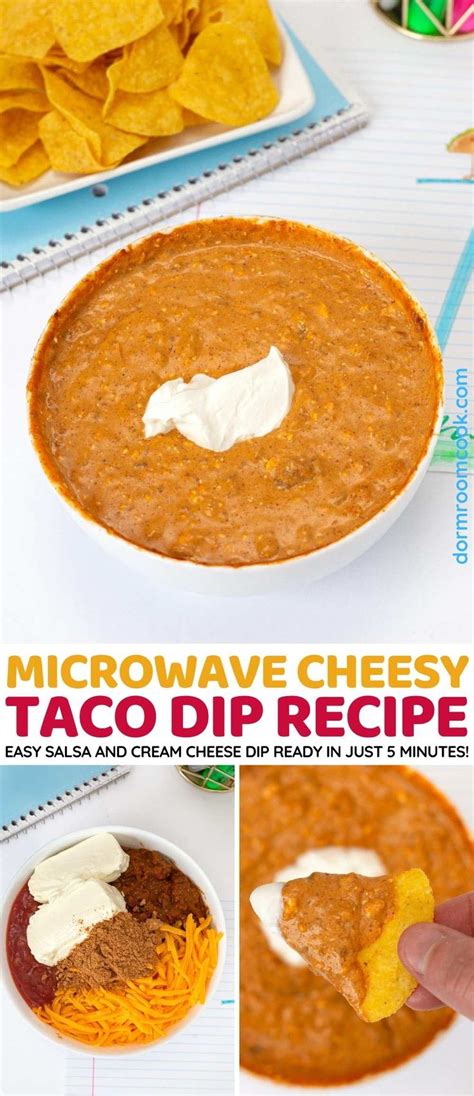 Microwave Cheesy Taco Dip