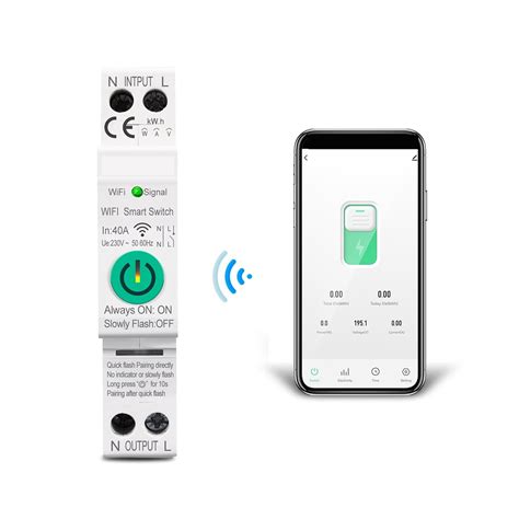 1P N Smart Switch 40A Energy Meter Kwh Metering Monitoring Circuit