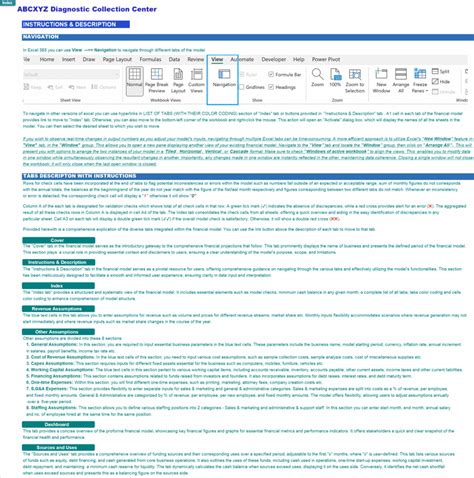 Diagnostic Collection Center Financial Model Template Excel Xls