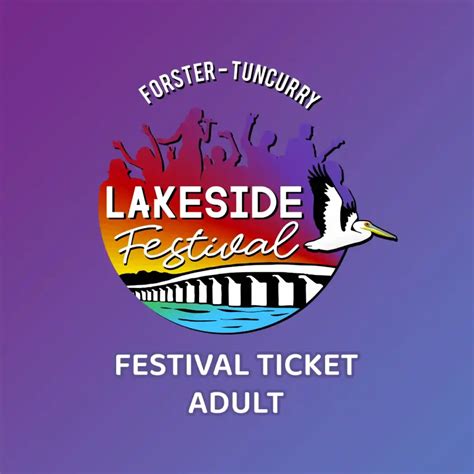 Music Festival Ticket Adult Entry Lakeside Festival
