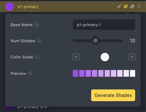 Color Shades Generator Advanced Themer