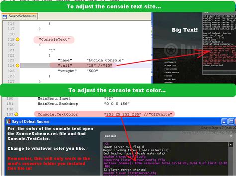 Console Font Color And Size