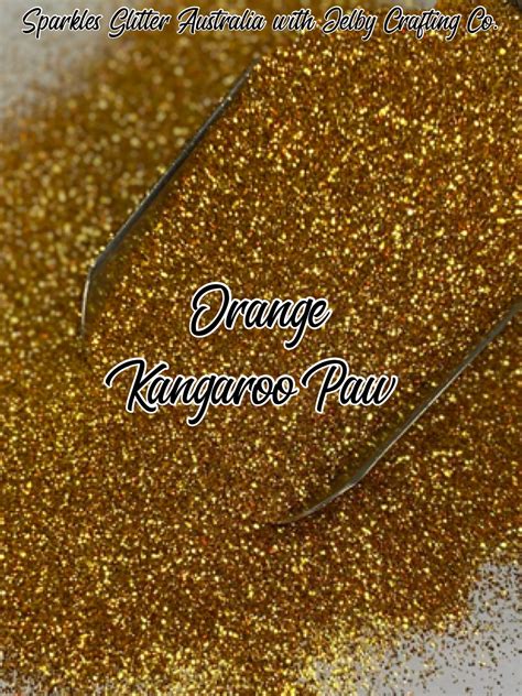 Orange Kangaroo Paw Custom Mixed Orange Fine Cut Glitter Jelby