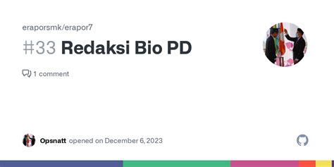 Redaksi Bio Pd · Issue 33 · Eraporsmkerapor7 · Github