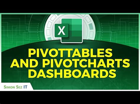 Free Video Creating Pivottables And Pivotcharts Dashboards With Slicers In Excel From Simon Sez