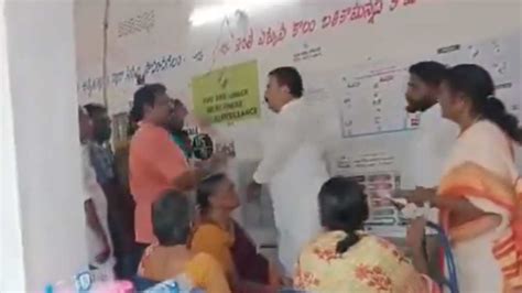 Ysrcp Mla A Sivakumar Caught Slapping Voter At Polling Booth