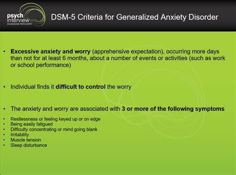 Dsm 5 Gad Definition Classification Des Handicaps Rtsrcj