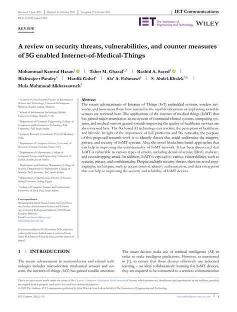 Pdf A Review On Security Threats Vulnerabilities And Counter