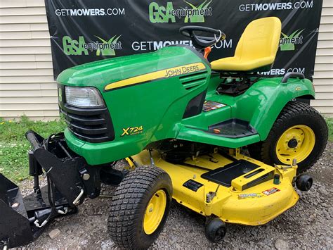 IN JOHN DEERE X AWS GARDEN TRACTOR W FRONT PLOW ONLY HOURS