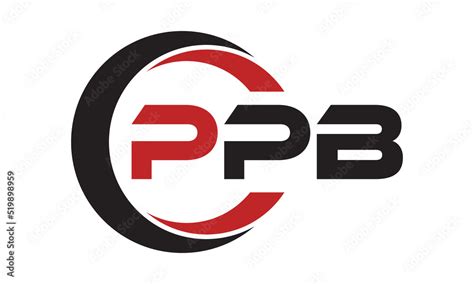 Ppb Swoosh Three Letter Logo Design Vector Template Monogram Logo