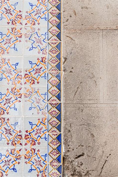 건축 기하학적 놀이 다채로운 도기 디자인 모자이크 문화 유산 벽 블루 수제 수직 쐈어 아 줄레 호스 아줄레주 포르투갈어 역사적 디자인 예술