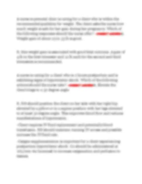 Maternitty Procored Test 2020 Latest Exam With Multiple Choice Of Questions And Answers Exams