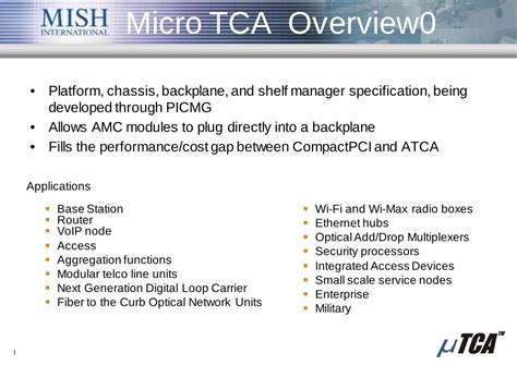 Pdf Micro Tca Overview0 トップページ 組込み · Micro Tca Overview0