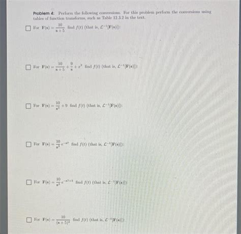 Solved Problem 4 Perform The Following Conversions For Chegg Com