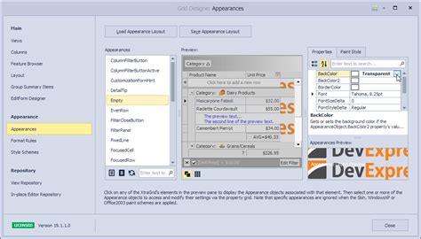 Implement Alpha Blending Using Appearances WinForms Controls