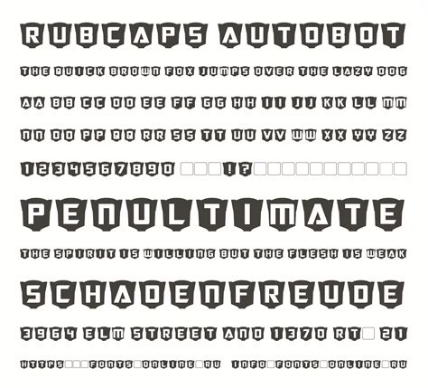 RubCaps Autobot Font