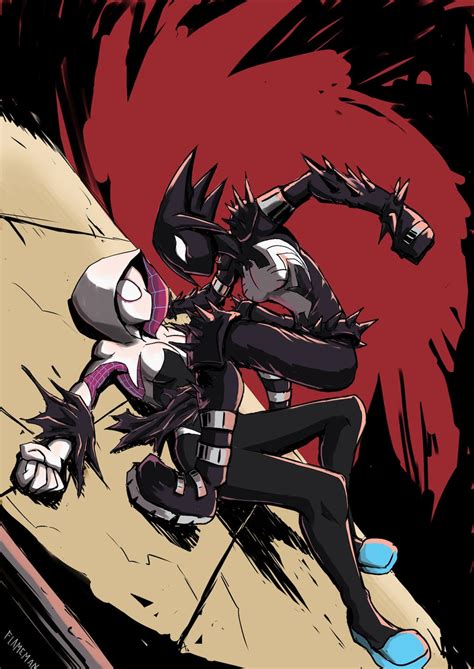 Spider Gwen Meets Mania By Flameman21 On Deviantart